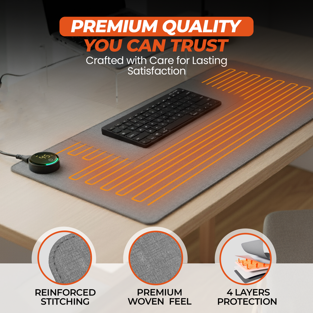 The Heatka Dual Zone Hand Warmer - Heated Desk Mat